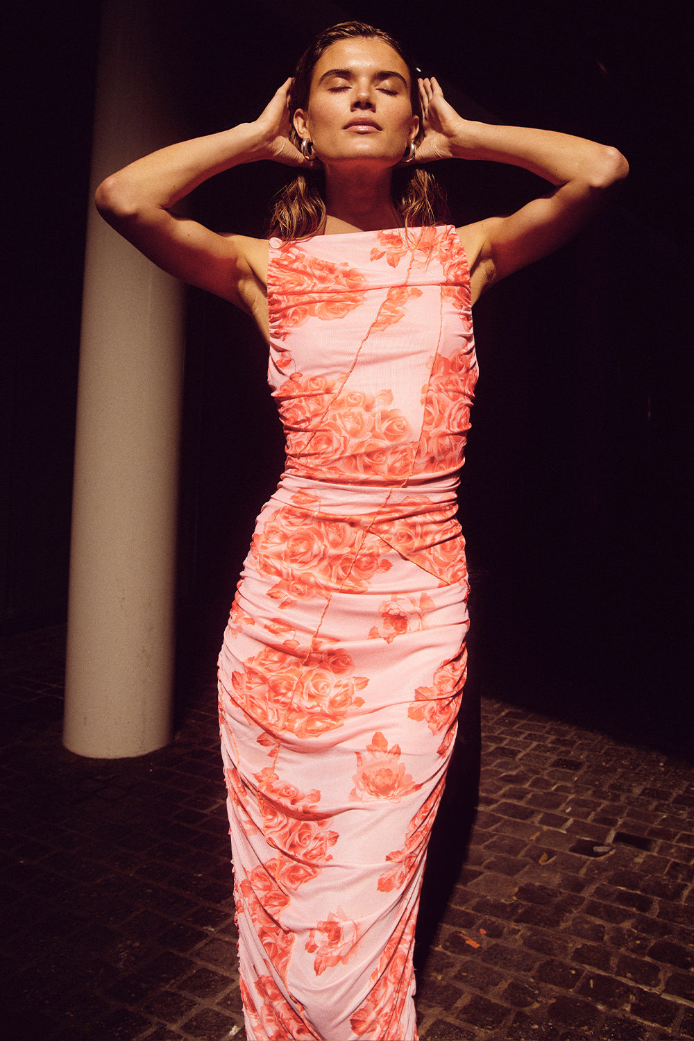 Sutton Dress Rose Print – Noellafashion.dk